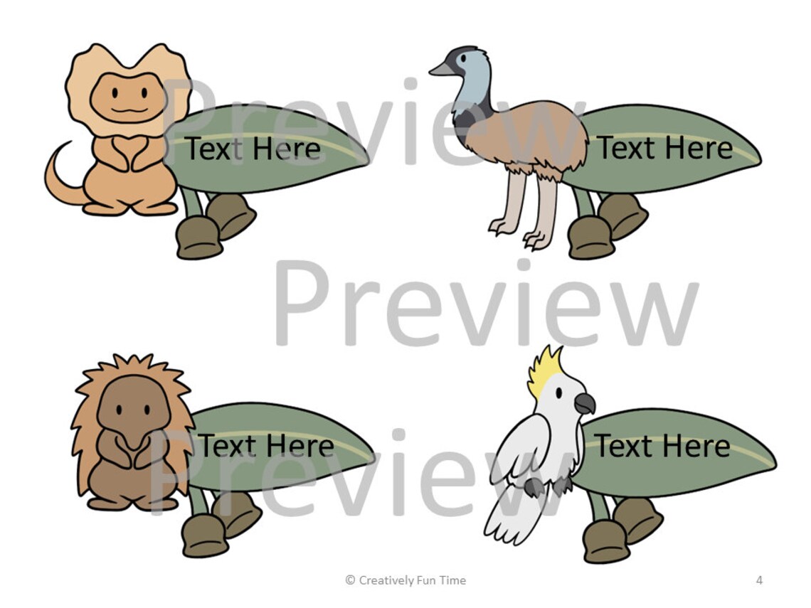 Australian Animal Name Tags: Printable Classroom Decor (digital Product ...