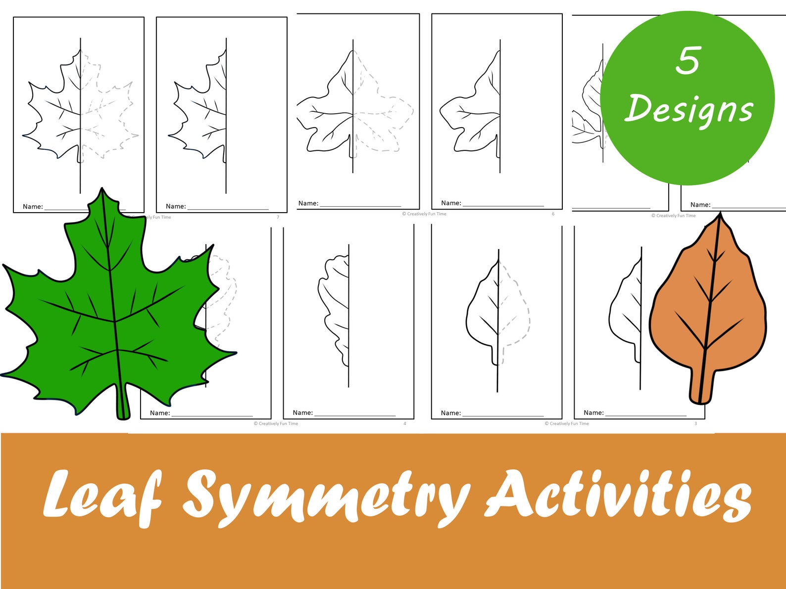 Leaf Symmetry Activities - Etsy