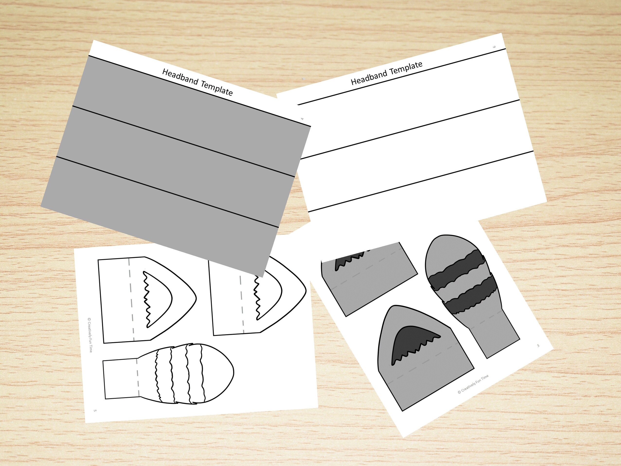 Printable Paper Animal Hat Racoon Ears and Tail - Etsy