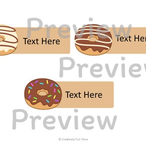 Editable Doughnut Name Tags: Printable Classroom Decor (PDF ...