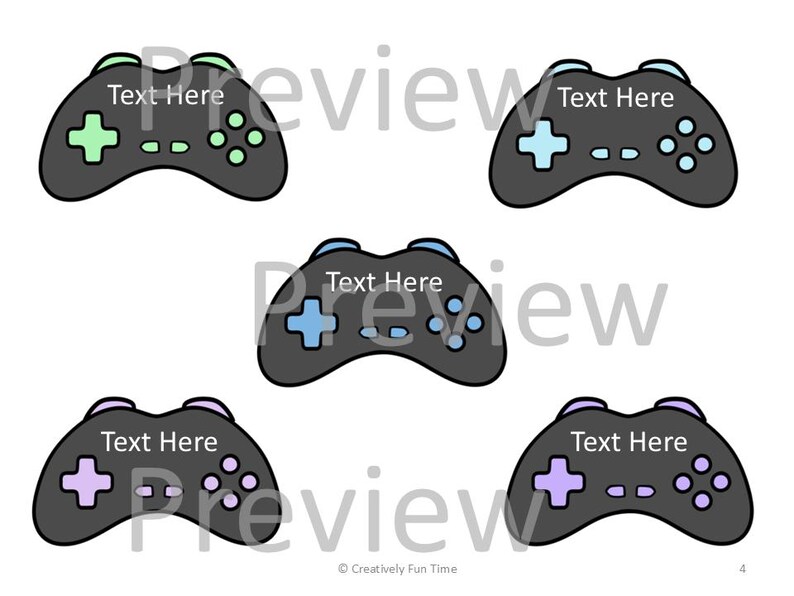 Video Game Controller Name Tags: Editable Classroom Decor (digital ...