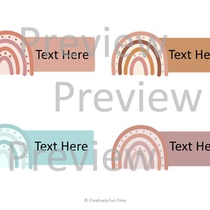 Editable Boho Rainbow Name Tags: Printable Classroom Decor (digital ...
