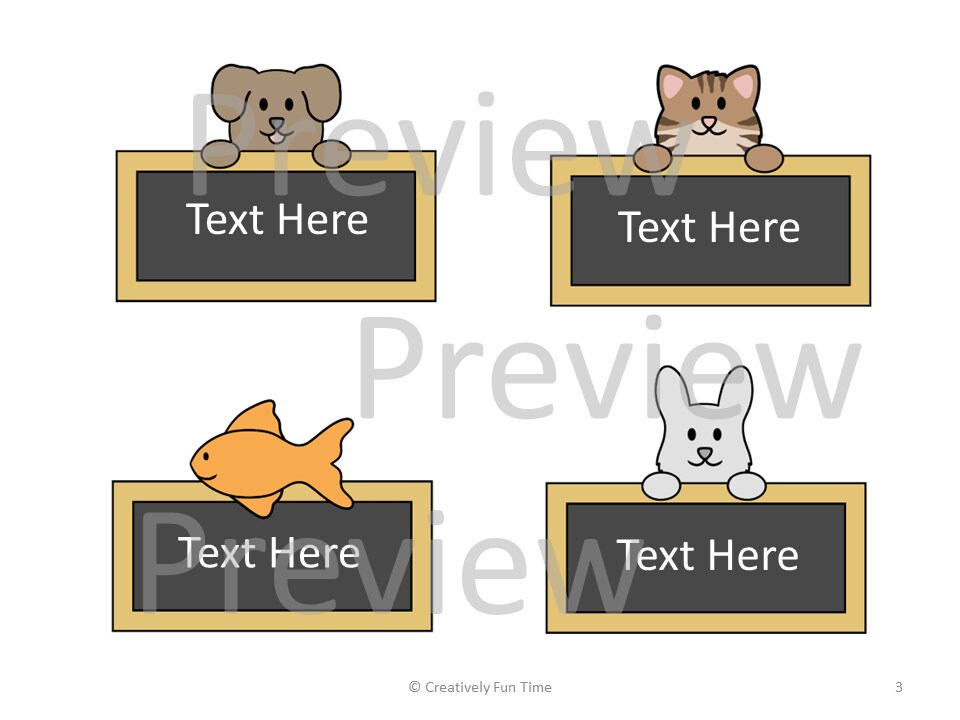 Editable Pet Name Tags: Printable Classroom Decor (digital Download ...