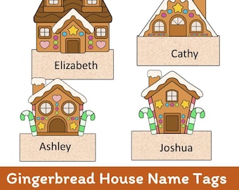 Gingerbread House Name Tags - Gingerbread Man - Christmas Bulletin ...