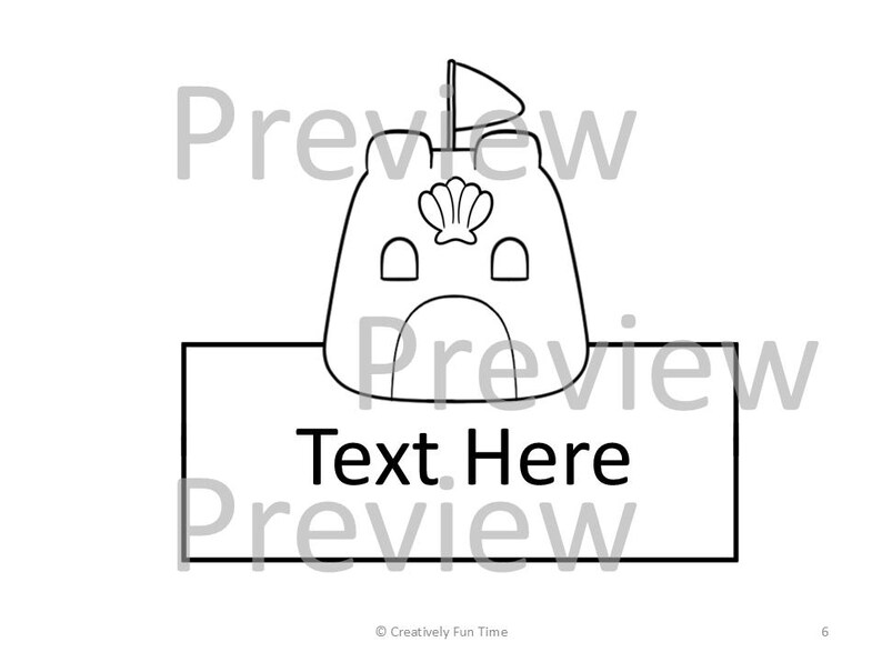 Editable Sand Castle Name Tags: Printable Classroom Decor (digital ...