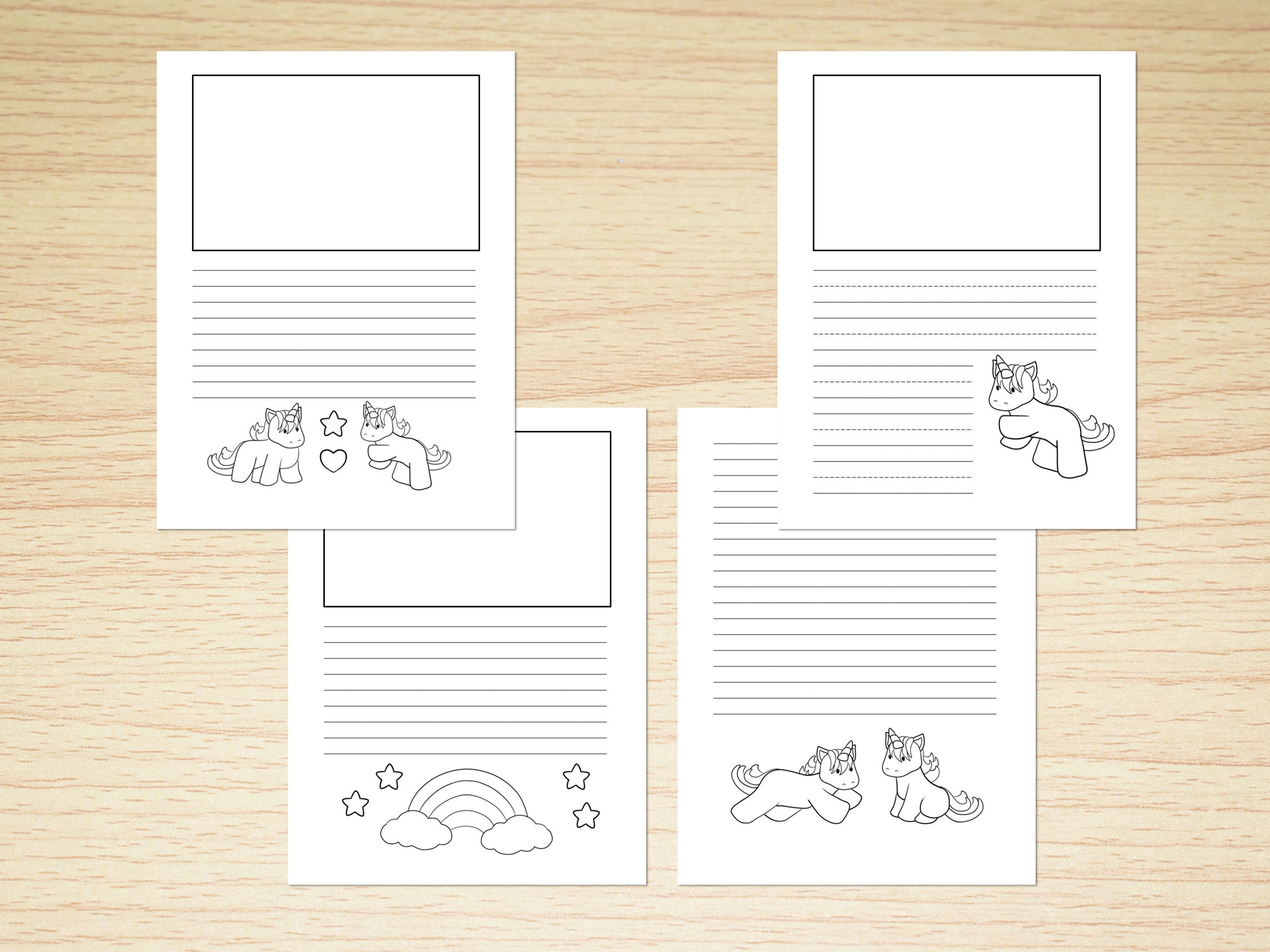 Printable Unicorn Writing Paper - Etsy