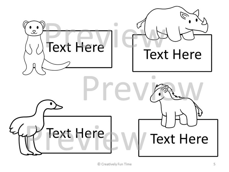 Editable African Animal Name Tags: Printable Classroom Decor (digital ...