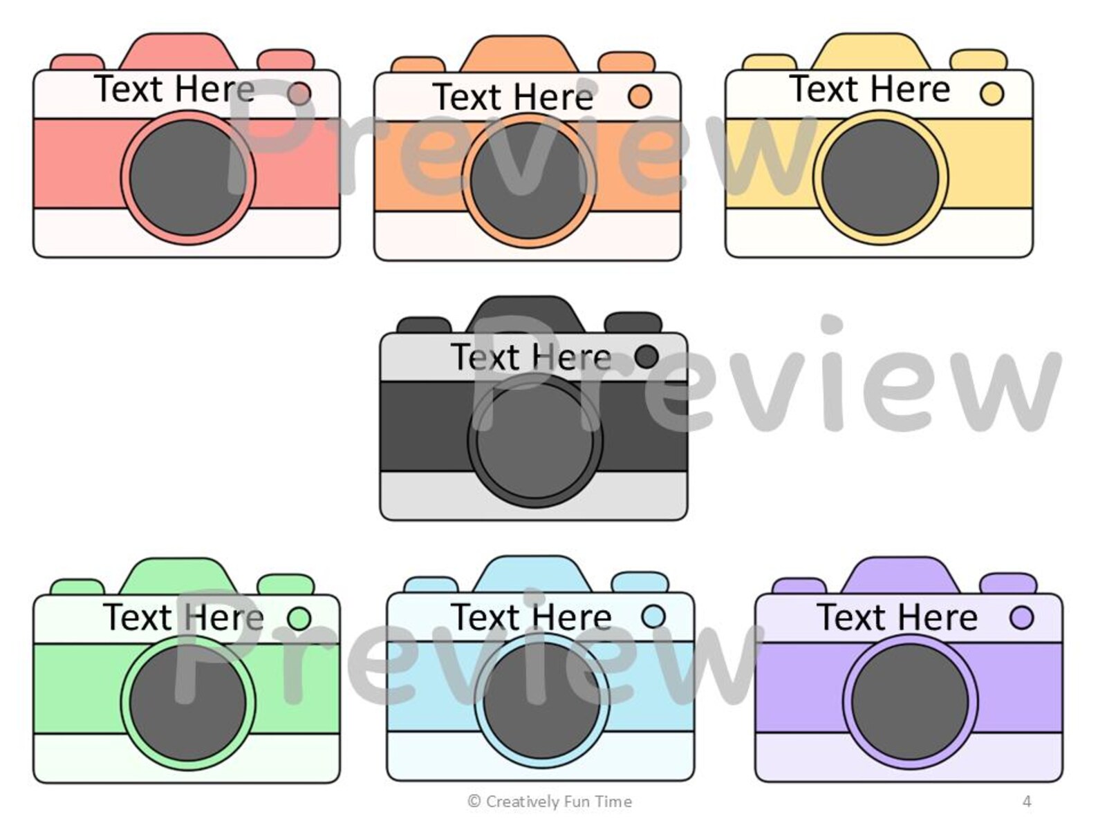 Camera Name Tags: Editable Printable Classroom Decor (digital Product ...