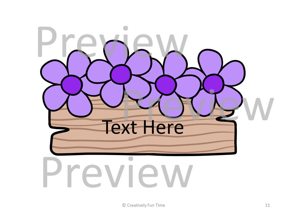 Editable Flower Name Tags - Etsy