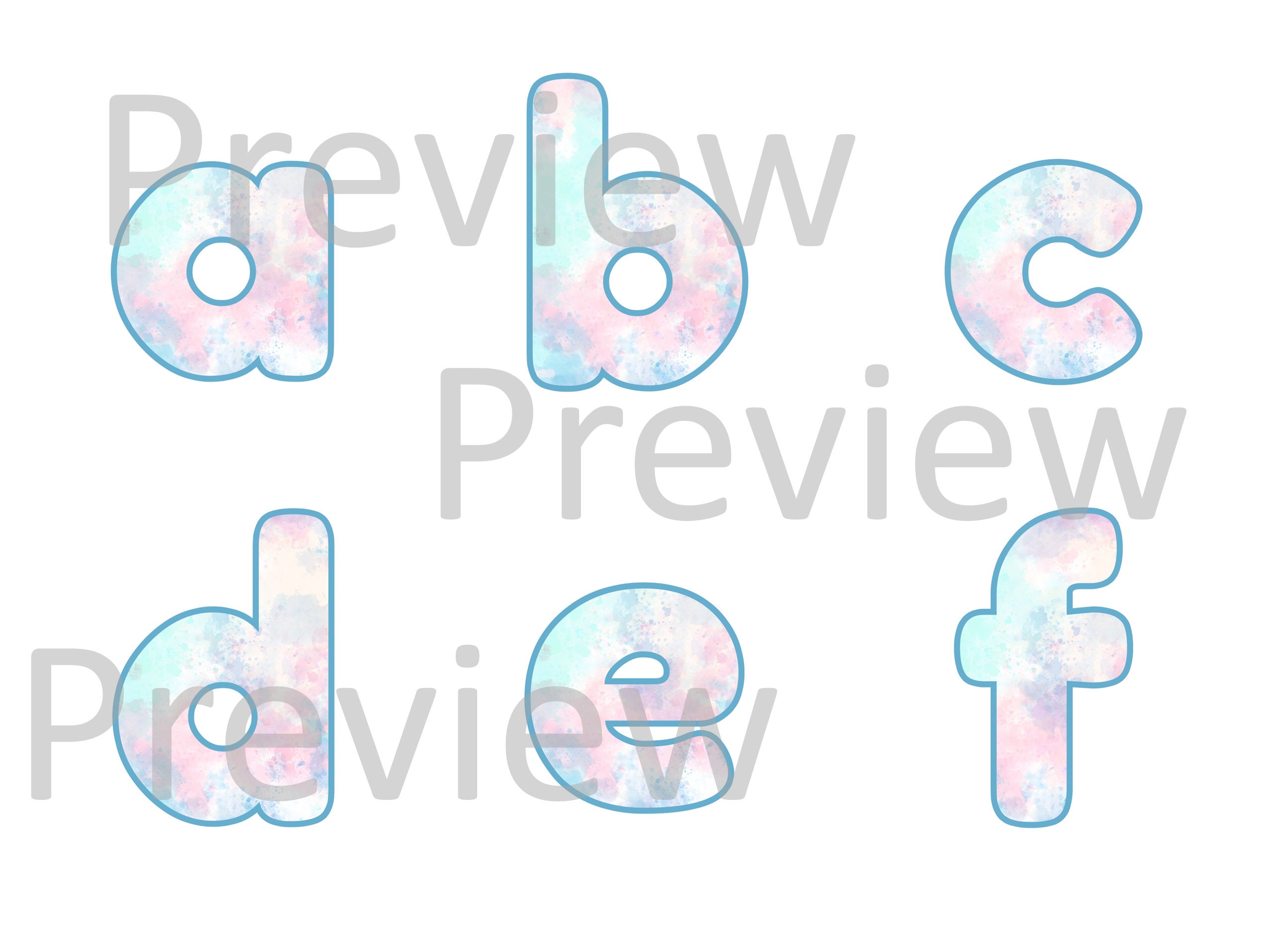 Watercolor Bulletin Board Letters - Etsy