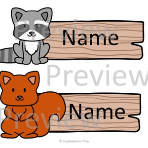 Editable Woodland Animal Name Tags: Printable Classroom Decor (digital ...