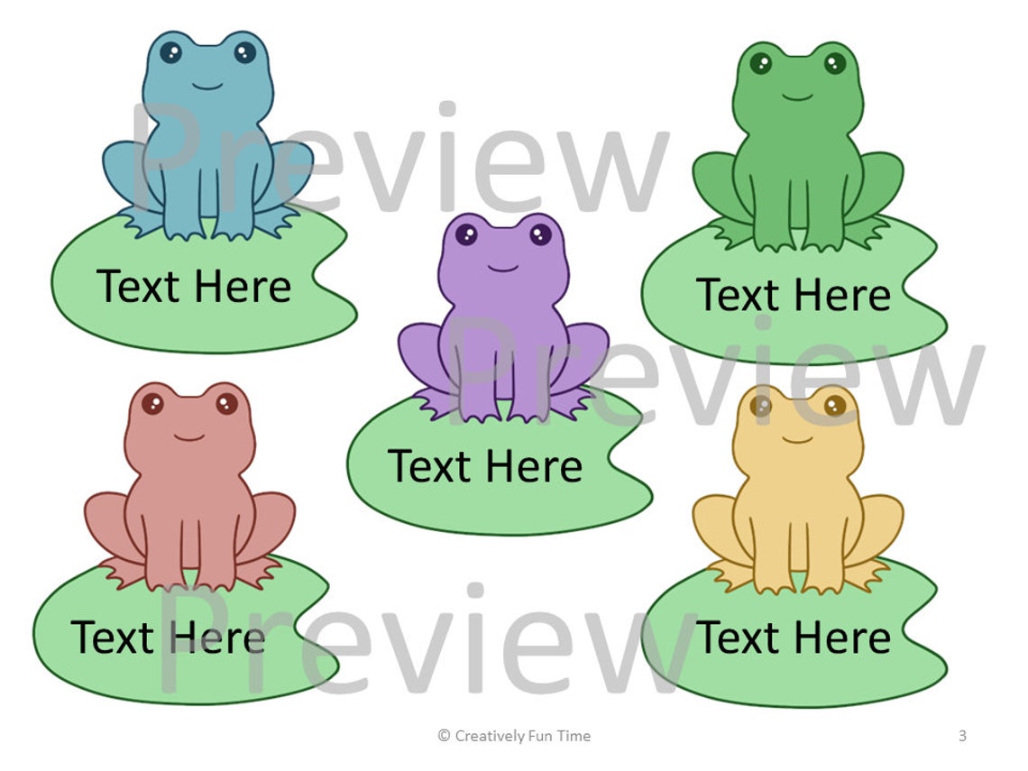 Editable Frog Name Tags - Etsy