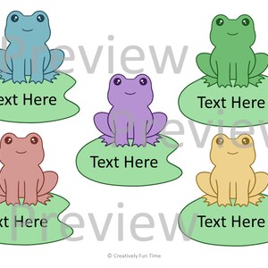 Editable Frog Name Tags - Etsy