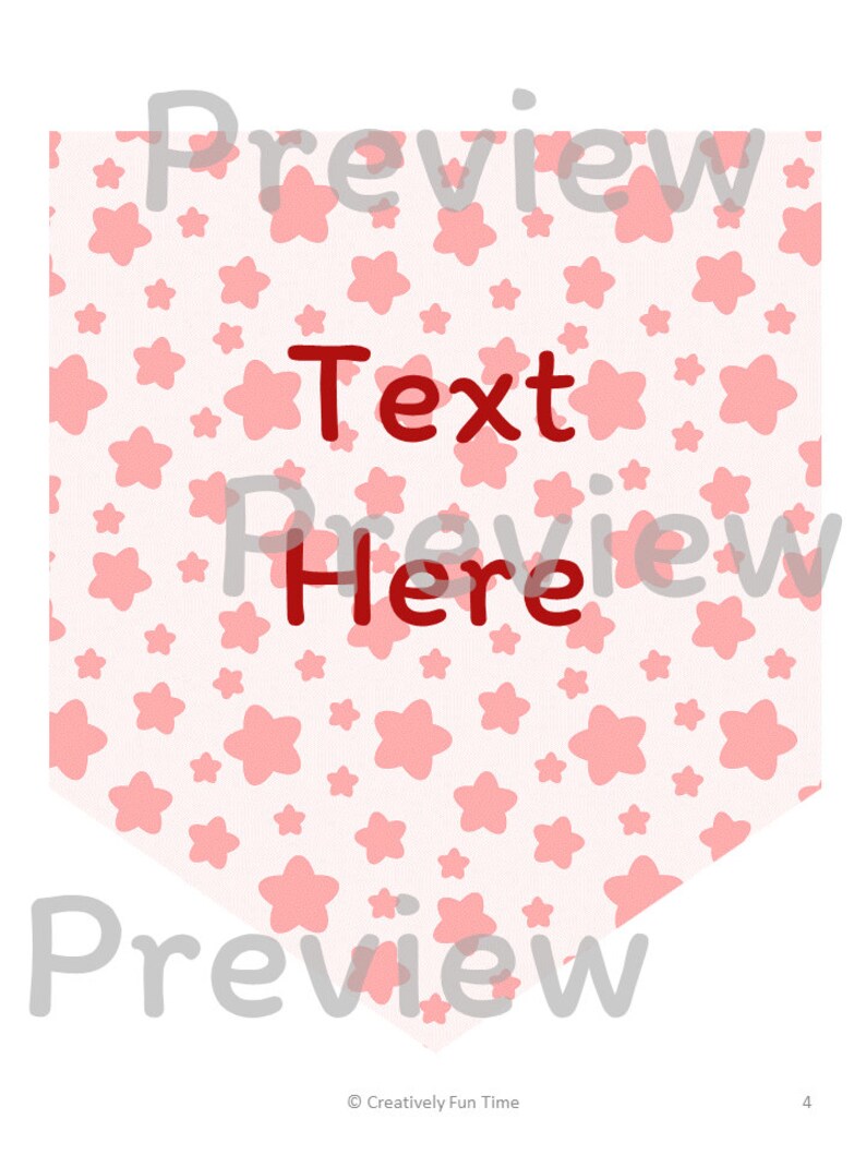 Editable Pastel Star Banners - Etsy