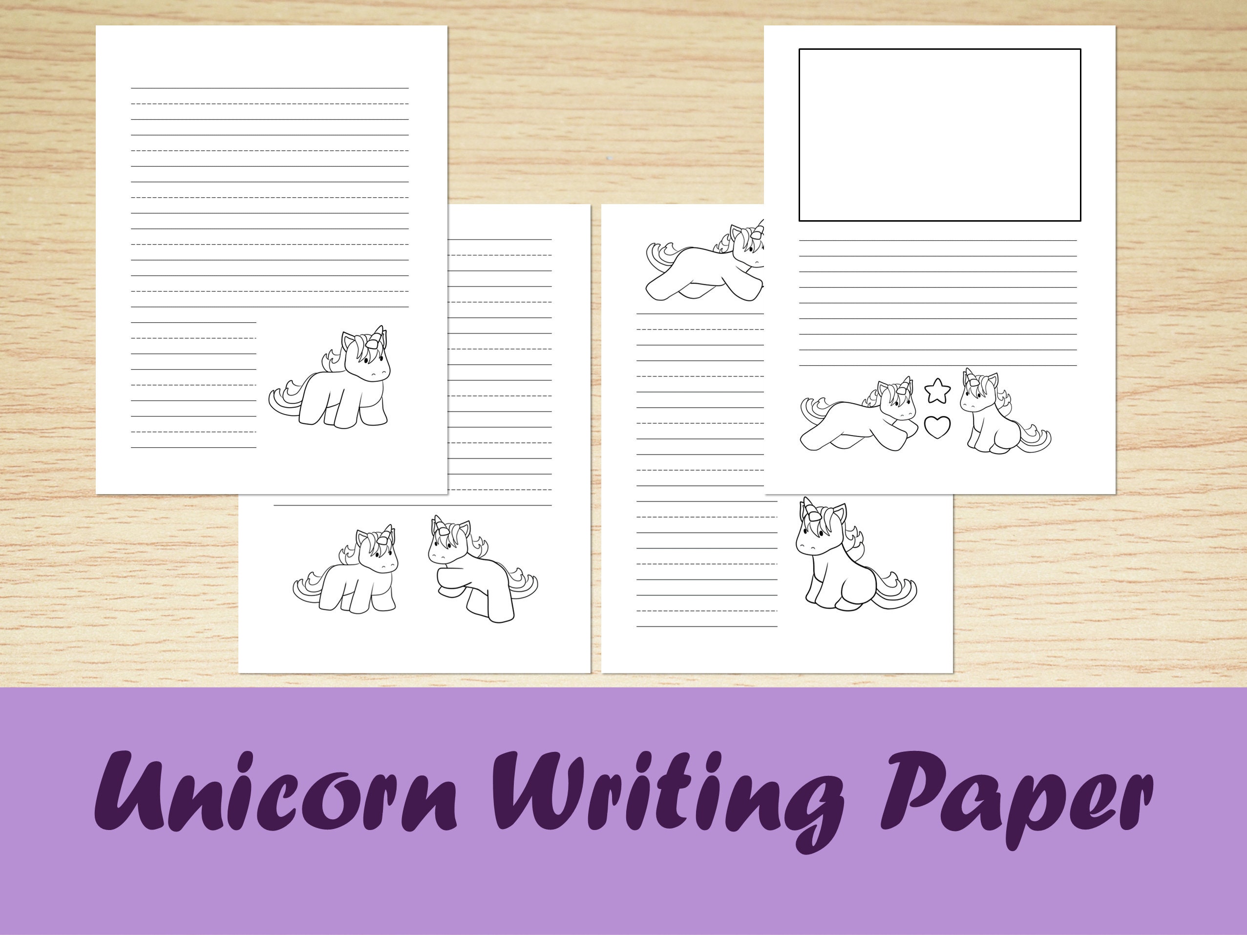 Printable Unicorn Writing Paper - Etsy