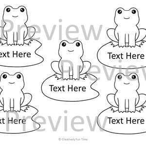 Editable Frog Name Tags - Etsy