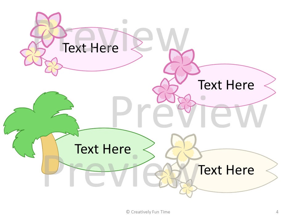 Editable Summer Name Tags: Printable Tropical Classroom Decor - Etsy