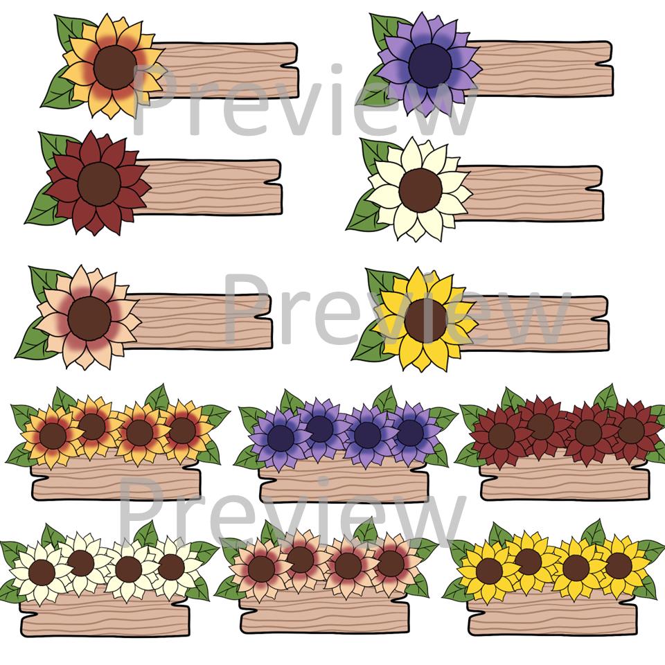 Sunflower Name Tags: Printable Classroom Decor (PDF & PPTX Digital ...