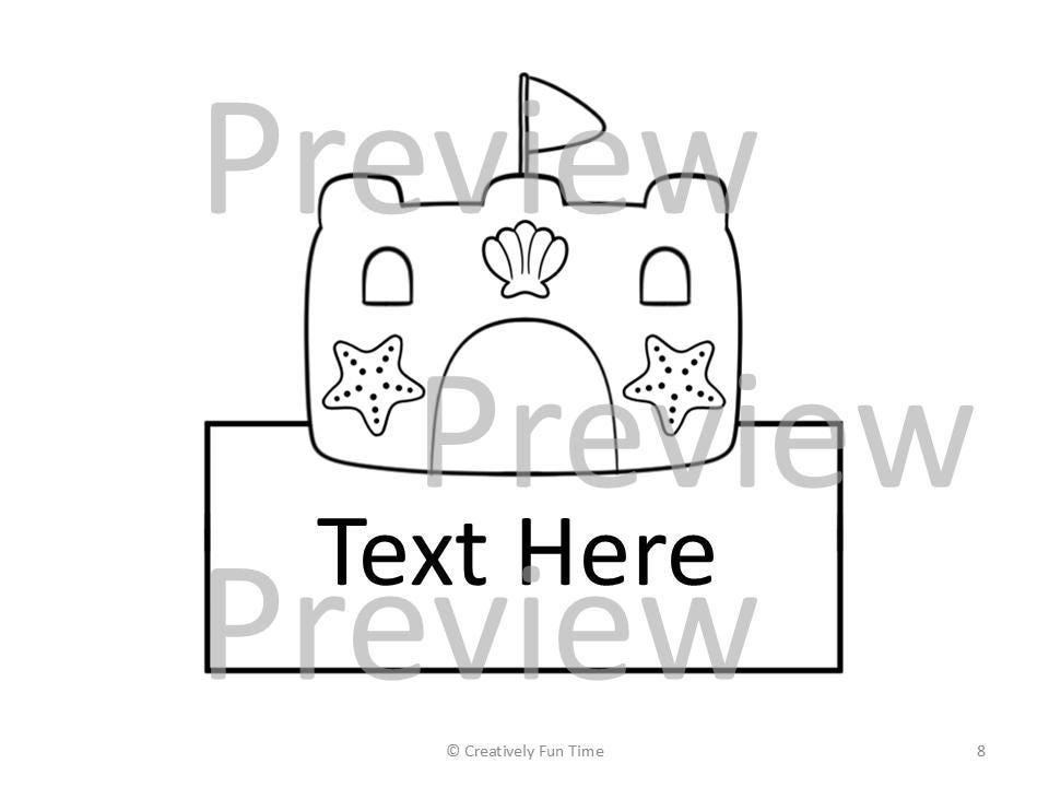 Editable Sand Castle Name Tags: Printable Classroom Decor (digital ...