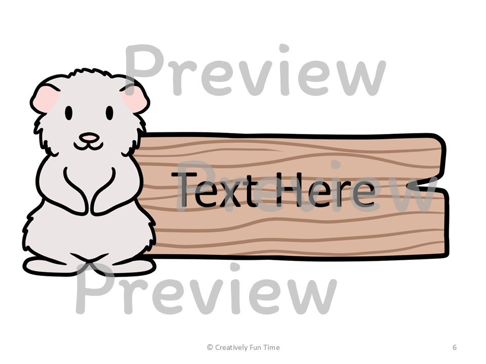 Editable Guinea Pig Name Tags - Etsy