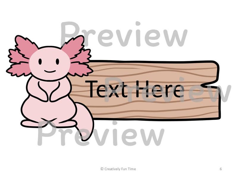 Editable Axolotl Name Tags, Cute Printable Name Plates for Bulletin ...