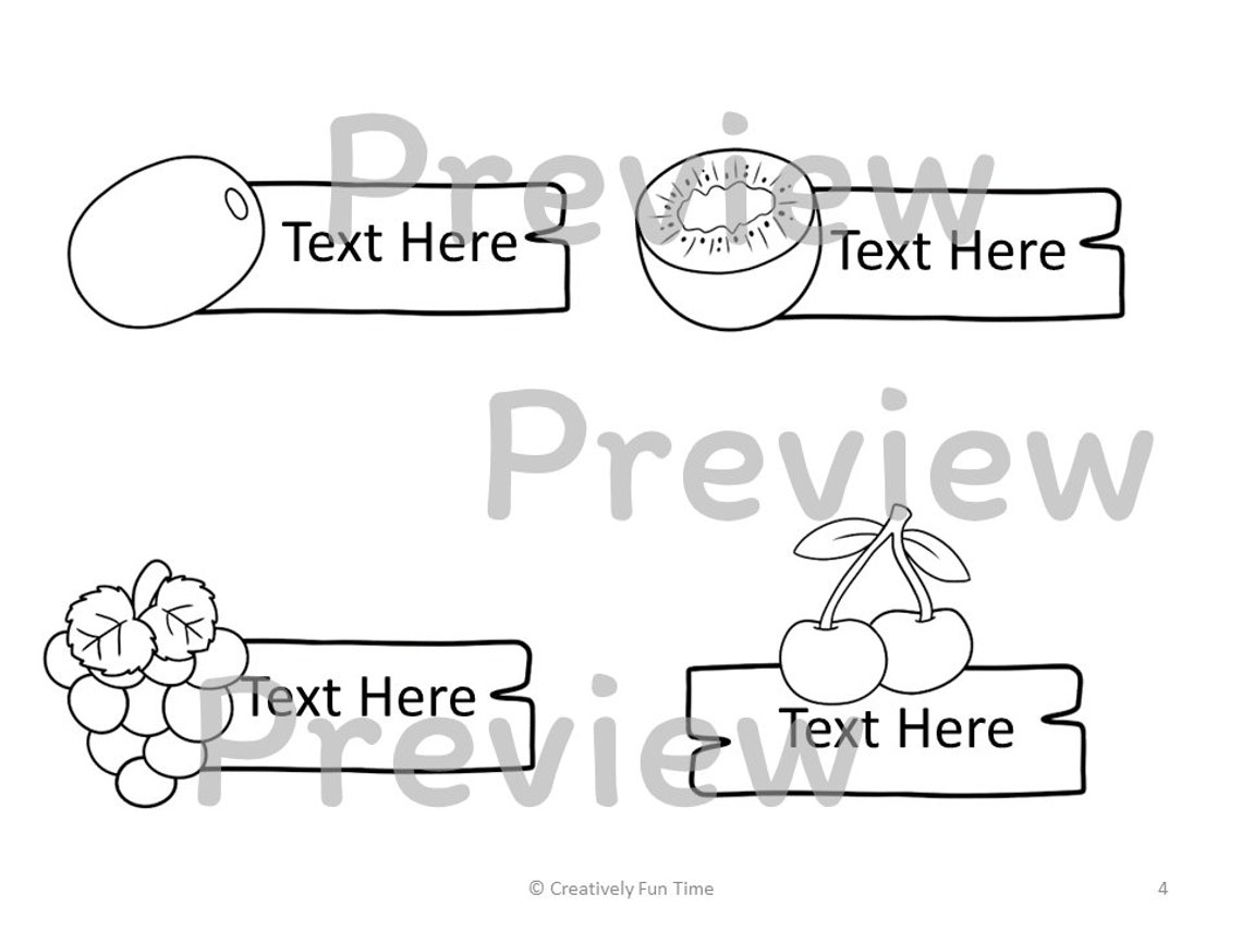 Editable Fruit Name Tags - Etsy