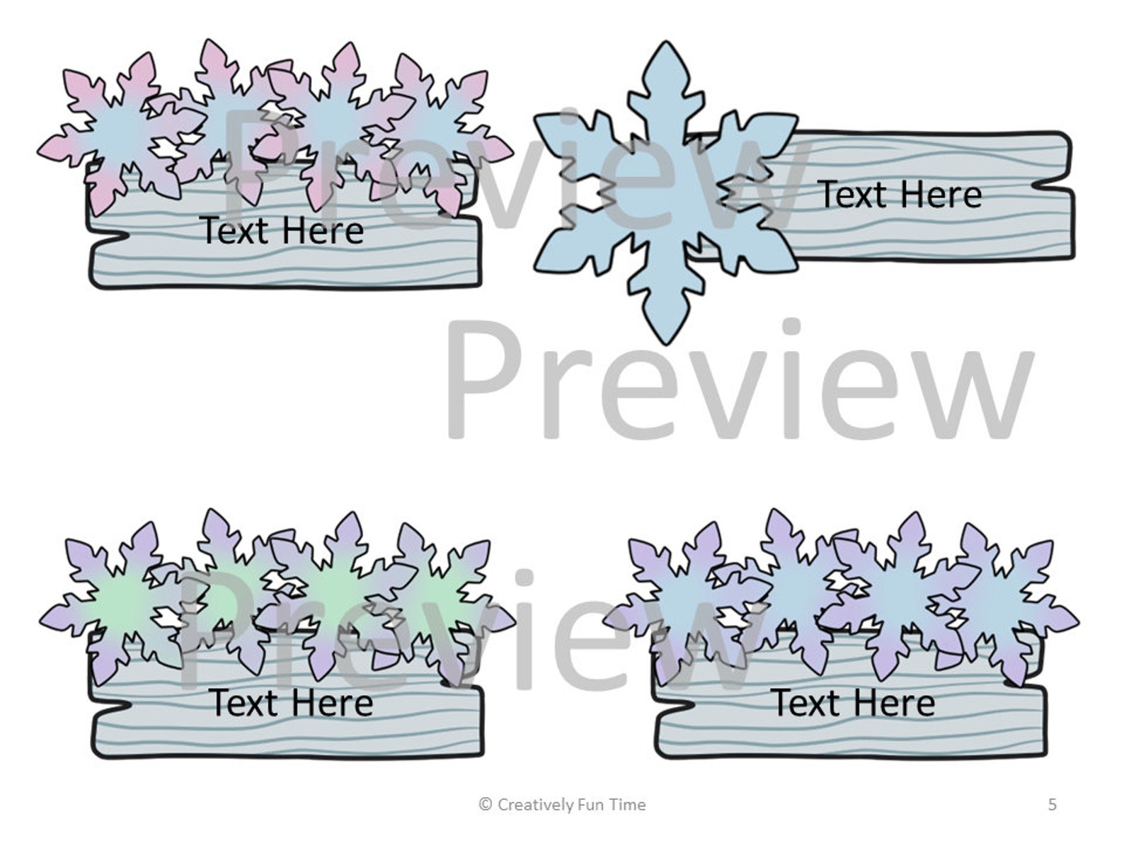 Editable Snowflake Name Tags: Classroom Labels (PDF & PPTX) - Etsy
