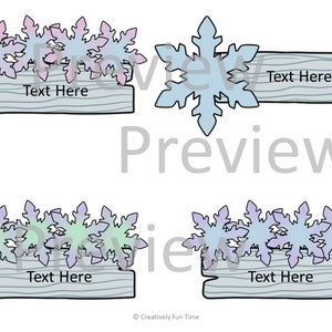 Editable Snowflake Name Tags - Etsy