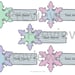 Editable Snowflake Name Tags - Etsy