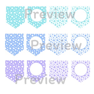Editable Pastel Star Banners - Etsy