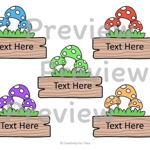 Editable Mushroom Name Tags: Printable Classroom Decor (PDF ...