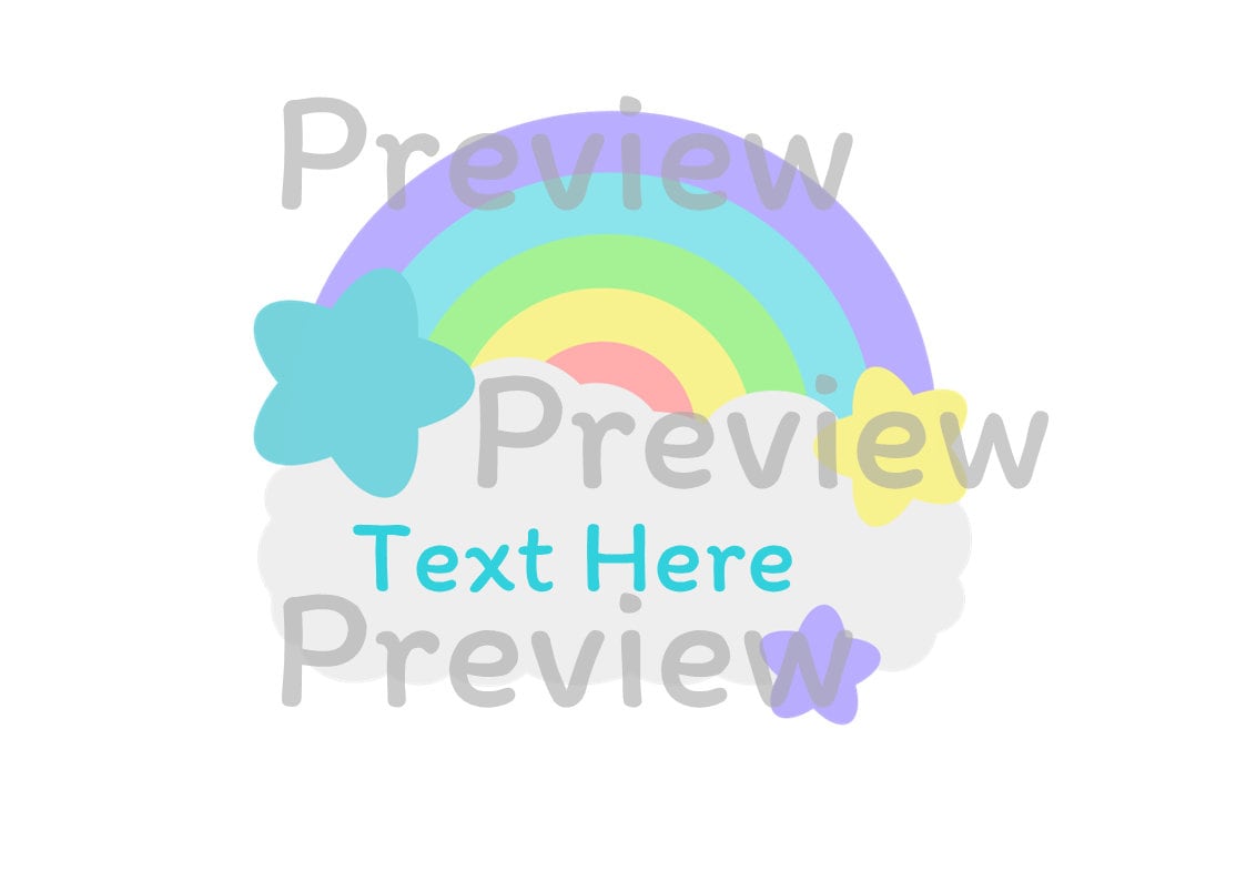 Editable Rainbow Pastel Star Name Tags - Etsy