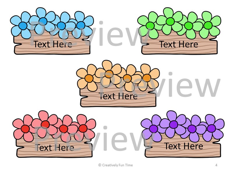 Editable Flower Name Tags: Classroom Labels (digital Product) - Etsy