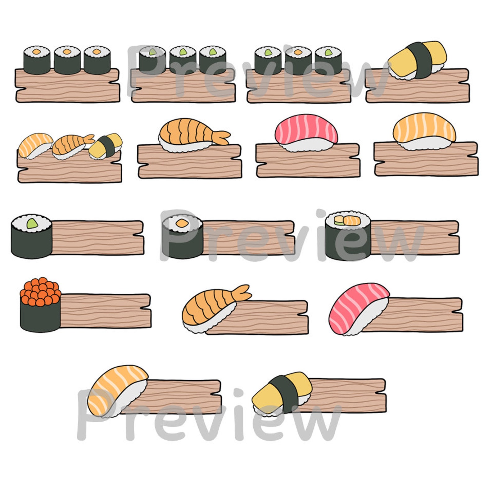 Editable Sushi Name Tags, Cute Printable Name Plates for Bulletin ...