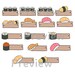 Editable Sushi Name Tags, Cute Printable Name Plates for Bulletin ...
