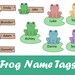 Editable Frog Name Tags - Etsy
