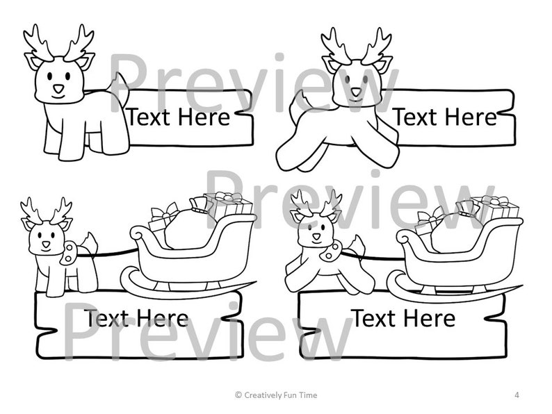 Editable Reindeer Name Tags: Printable Classroom Bulletin Board Decor ...