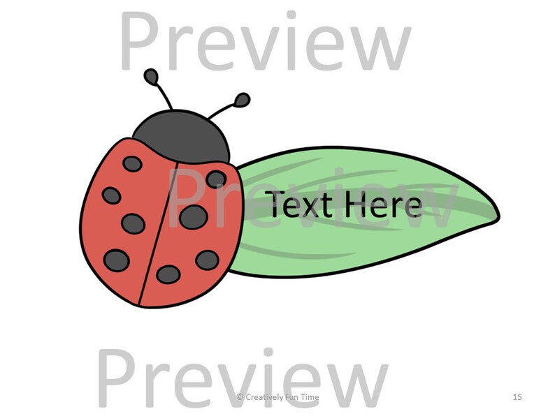 Editable Ladybug Name Tags - Etsy