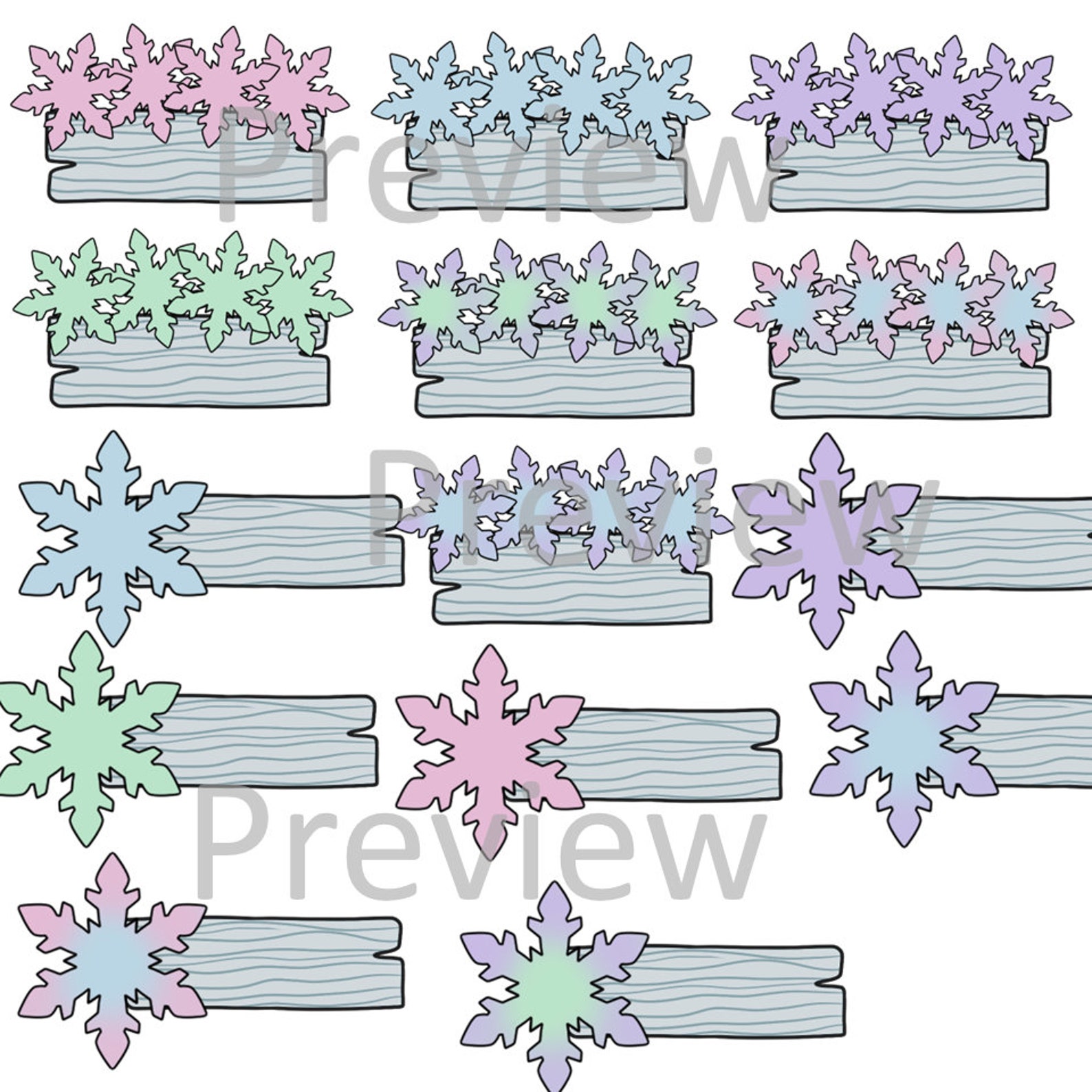 Editable Snowflake Name Tags - Etsy