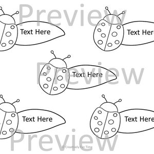 Editable Ladybug Name Tags - Etsy