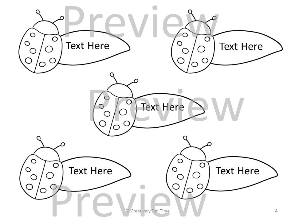 Editable Ladybug Name Tags - Etsy
