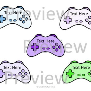 Video Game Controller Name Tags: Editable Classroom Decor (digital ...