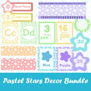 Pastel Stars Decor Bundle - Etsy
