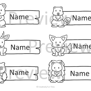 Editable Woodland Animal Name Tags: Printable Classroom Decor (digital ...