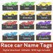 Editable Race Car Name Tags: Printable Classroom Decor (digital ...