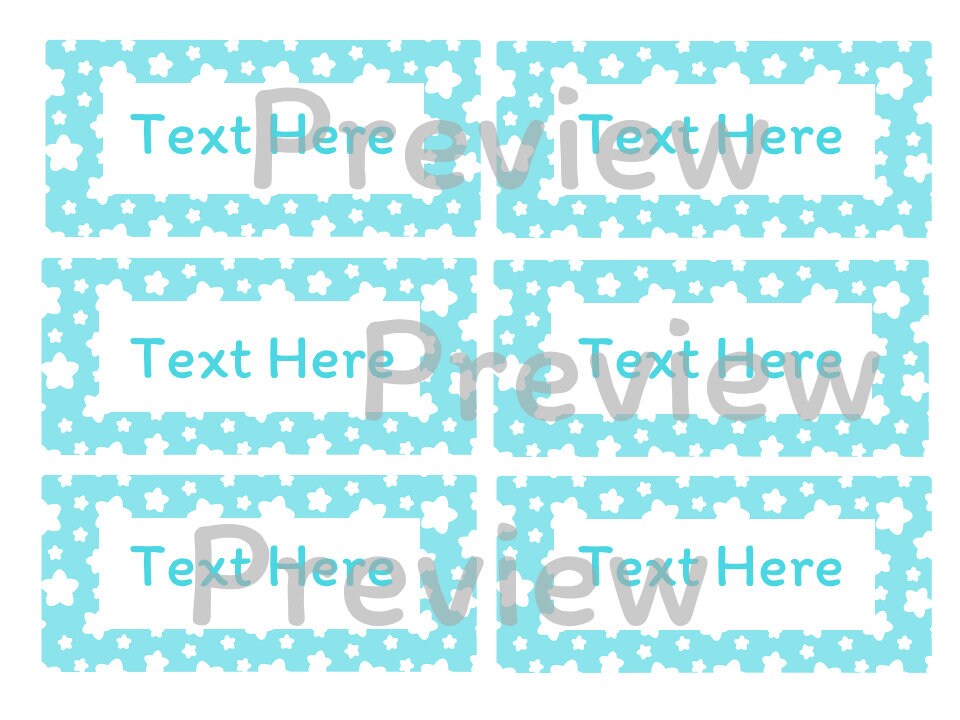 Editable Pastel Stars Name Tags - Etsy