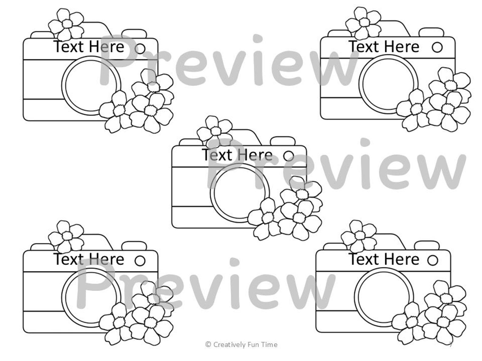 Camera Name Tags: Editable Printable Classroom Decor (digital Product ...