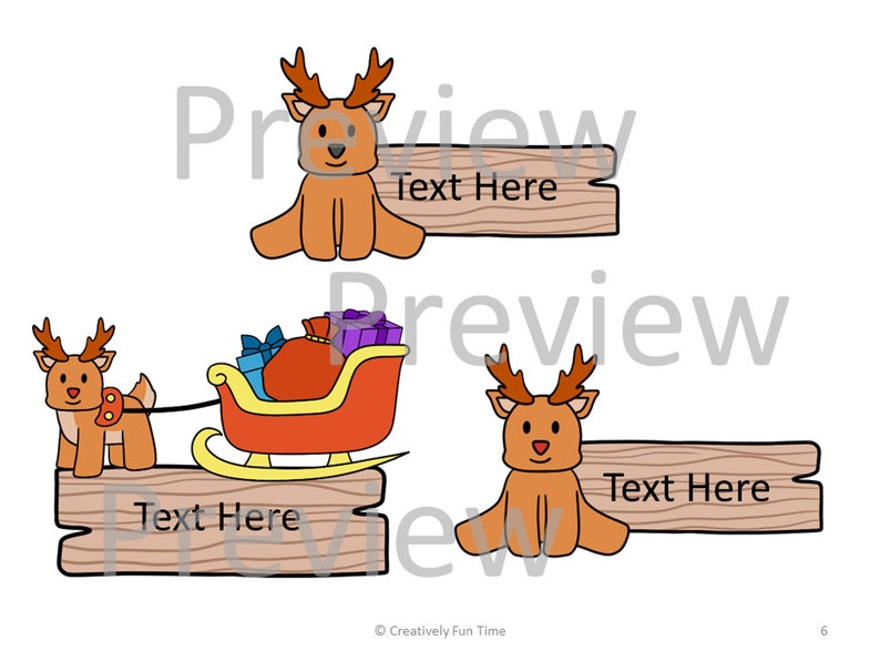 Editable Reindeer Name Tags: Printable Classroom Bulletin Board Decor ...