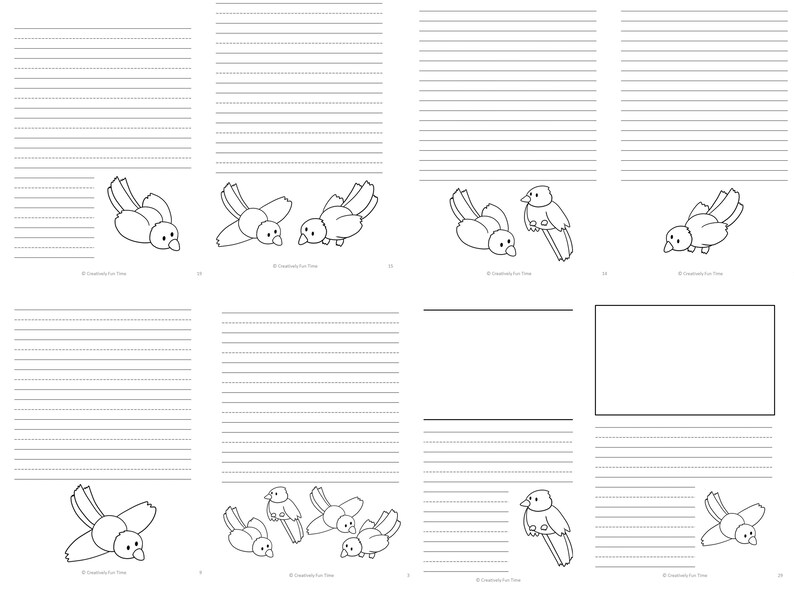 Printable Bird Themed Writing Paper - Etsy