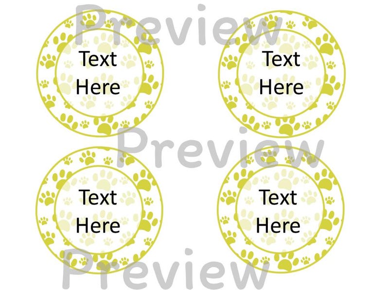 Editable Paw Print Name Tags | Printable Desk Labels | - Etsy Canada